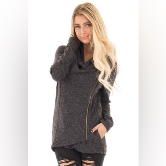 DAVI & DANI | Jackets & Coats | Charcoal Grey Medium Davi Dani Moto ...